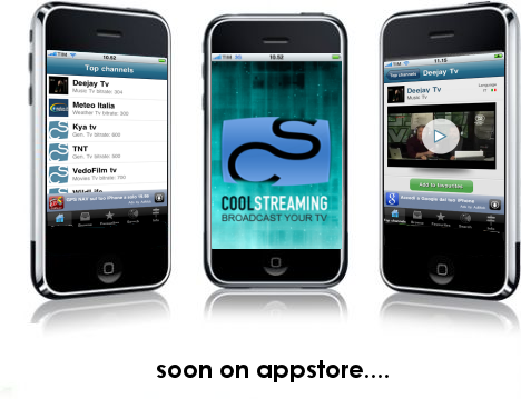 ANTEPRIMA ESCLUSIVA: CoolStreaming, i canali TV presto su iPhone ...