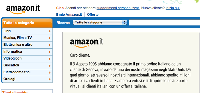 Apre Amazon.it, in catalogo anche accessori per iPhone