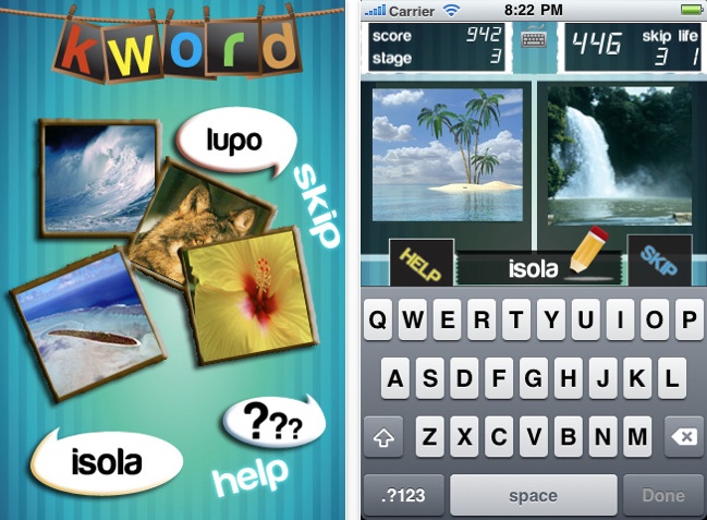 kword - Associa la parola chiave ad una coppia di immagini