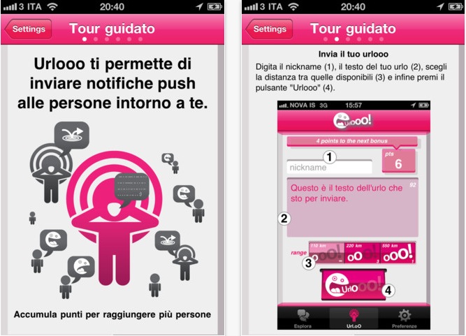 Url.oO, tweet e notifiche push per chi ti sta vicino