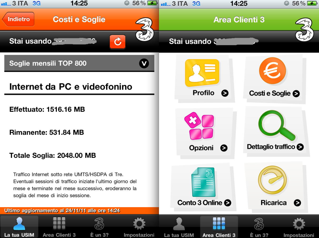 Area Clienti 133: L'applicazione ufficiale di H3G - Recensione