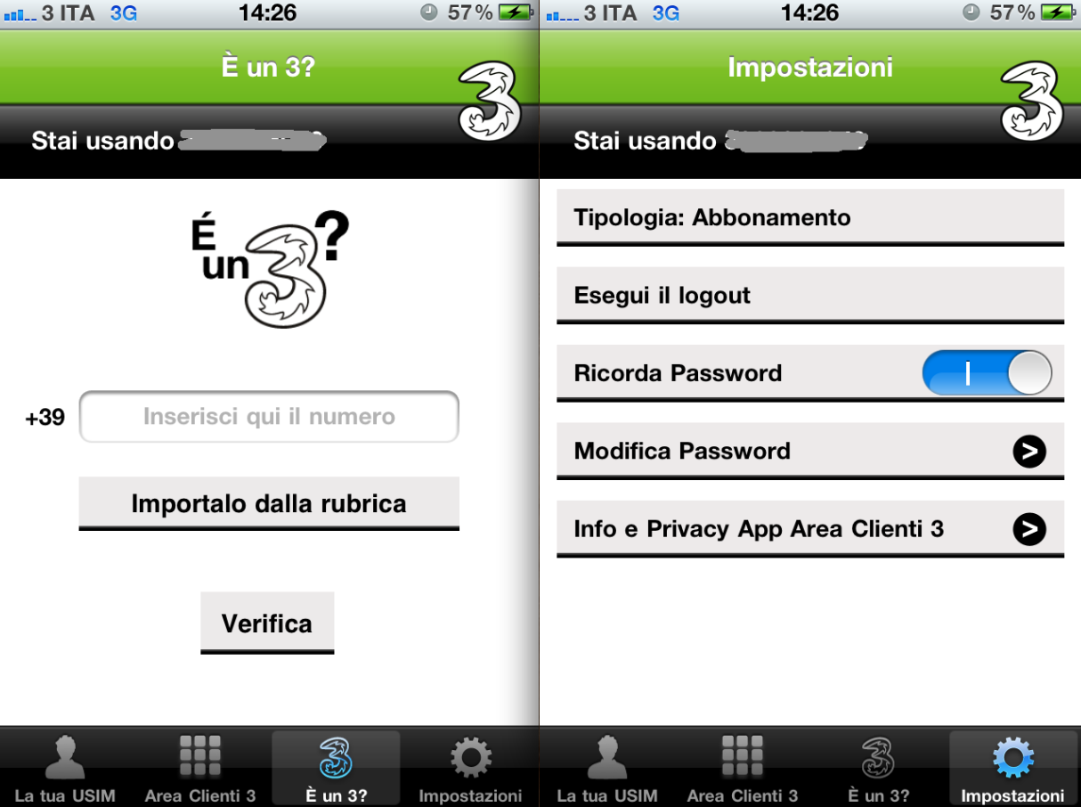 Area Clienti 133: L'applicazione ufficiale di H3G - Recensione