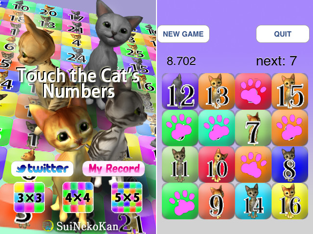 Touch the Cat's Numbers, il gioco dedicato ai gatti, sbarca su App Store!