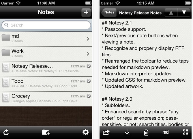 Notesy for Dropbox, per note sempre sincronizzate