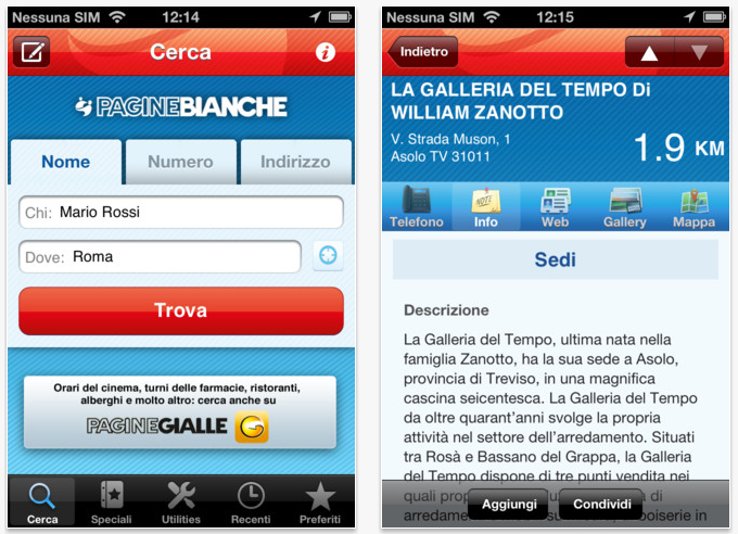 PagineBianche per iPhone si aggiorna con alcune interessanti novità