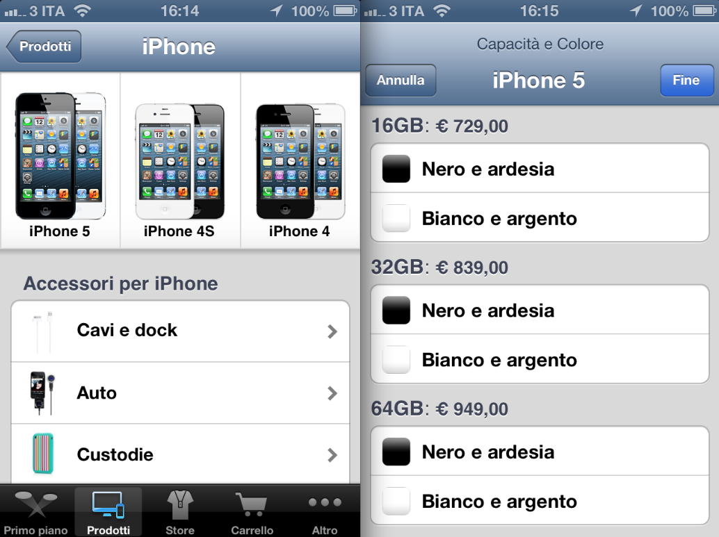 Apple pubblica i prezzi ufficiali dell'iPhone 5: si parte da 729 € per ...