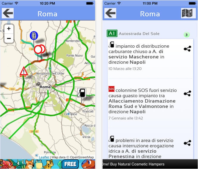 LineaTraffico: informazioni utili sulla viabilità delle autostrade