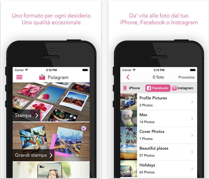 Polagram: scegli, stampa e invia le tue foto preferite