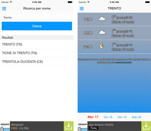 Meteo AM: il meteo secondo l'Areonautica Militare