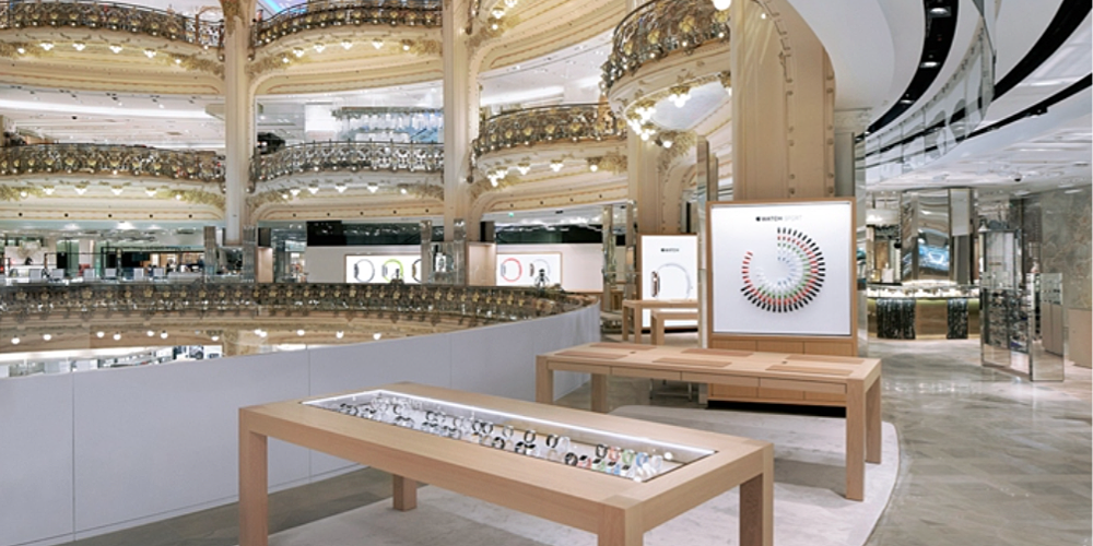 Apple chiuderà l'area Apple Watch nella Galeries Lafayette a Parigi