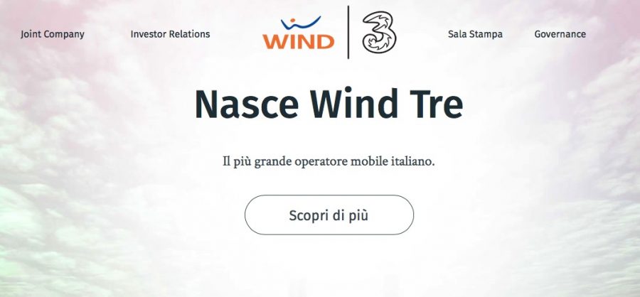 Nasce ufficialmente Wind Tre, il nuovo operatore mobile italiano