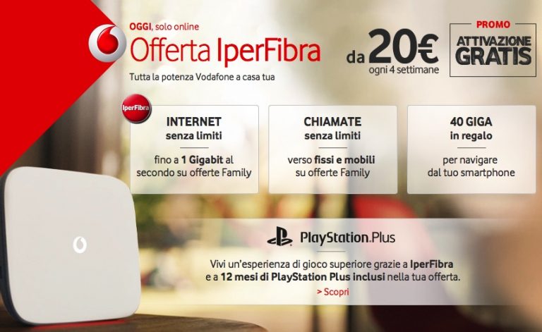 Vodafone offre lo sconto per sempre su tutte le sue offerte ADSL, solo ...