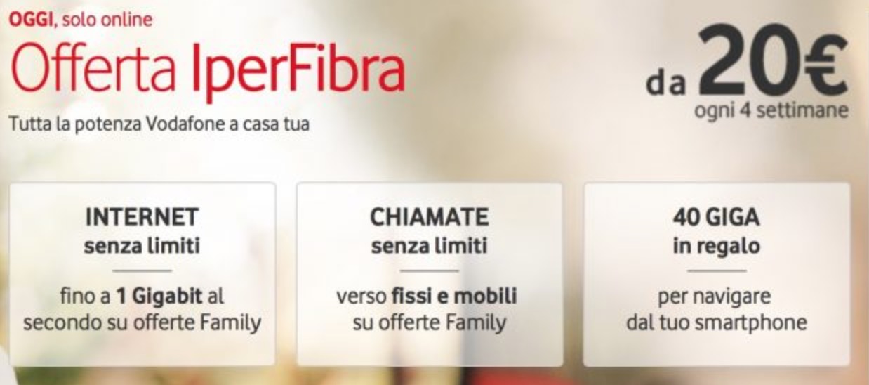 Offerte ADSL e Fibra Vodafone, ma solo per oggi