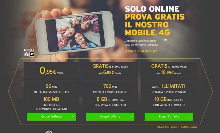 Fastweb Mobile, ecco tutte le offerte in 4G! - iPhone Italia