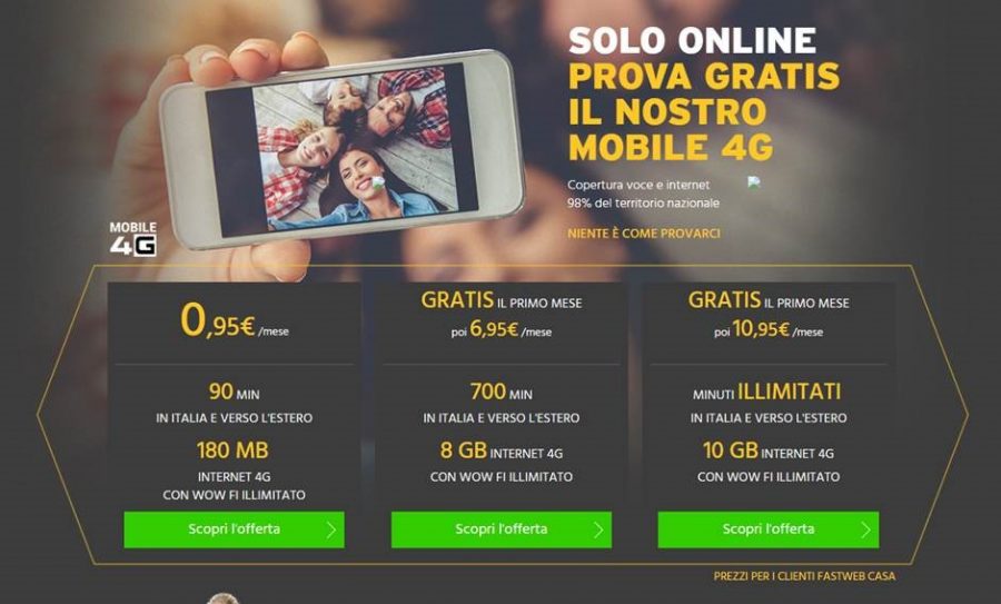 Fastweb Mobile, ecco tutte le offerte in 4G! - iPhone Italia