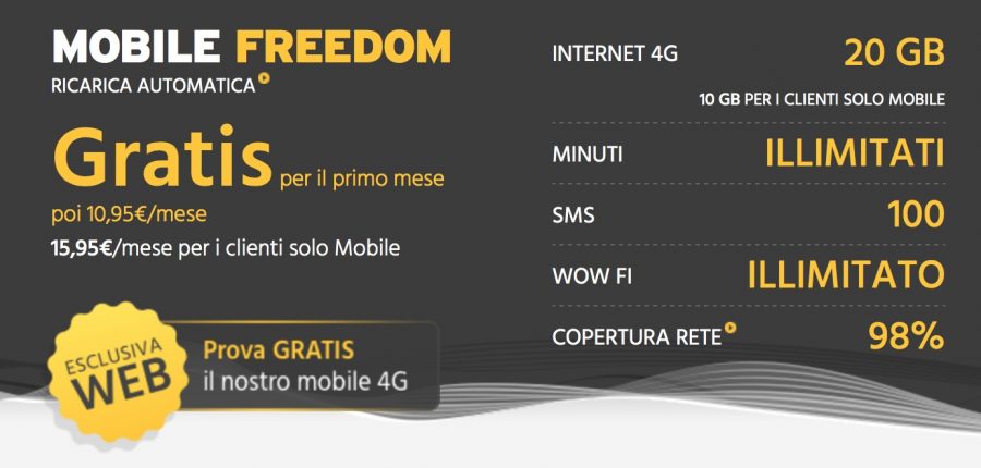 Fastweb Mobile, offerte da 1.95€ al mese con internet 4G! - iPhone Italia