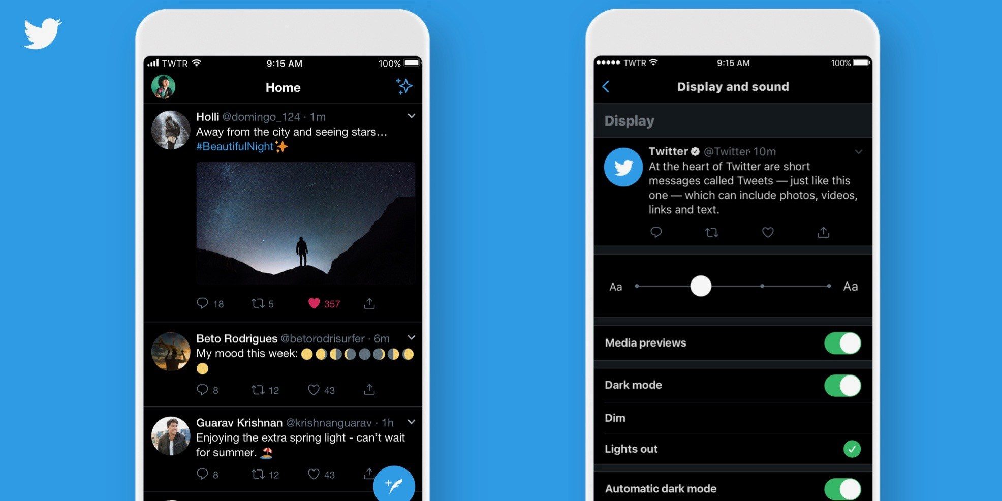 Twitter si aggiorna: arriva la modalità dark - iPhone Italia