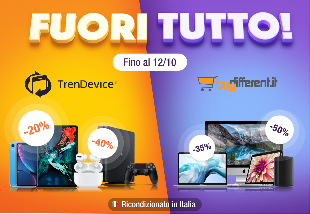 Fuori Tutto TrenDevice e BuyDifferent: grandi sconti su tutti i ...