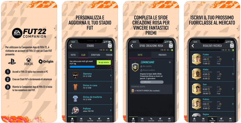 L'app Companion di FIFA 22 disponibile su App Store