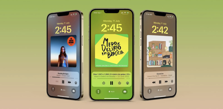 iOS 16 Beta: anteprime di Musica e Podcast nella lockscreen iPhone Italia