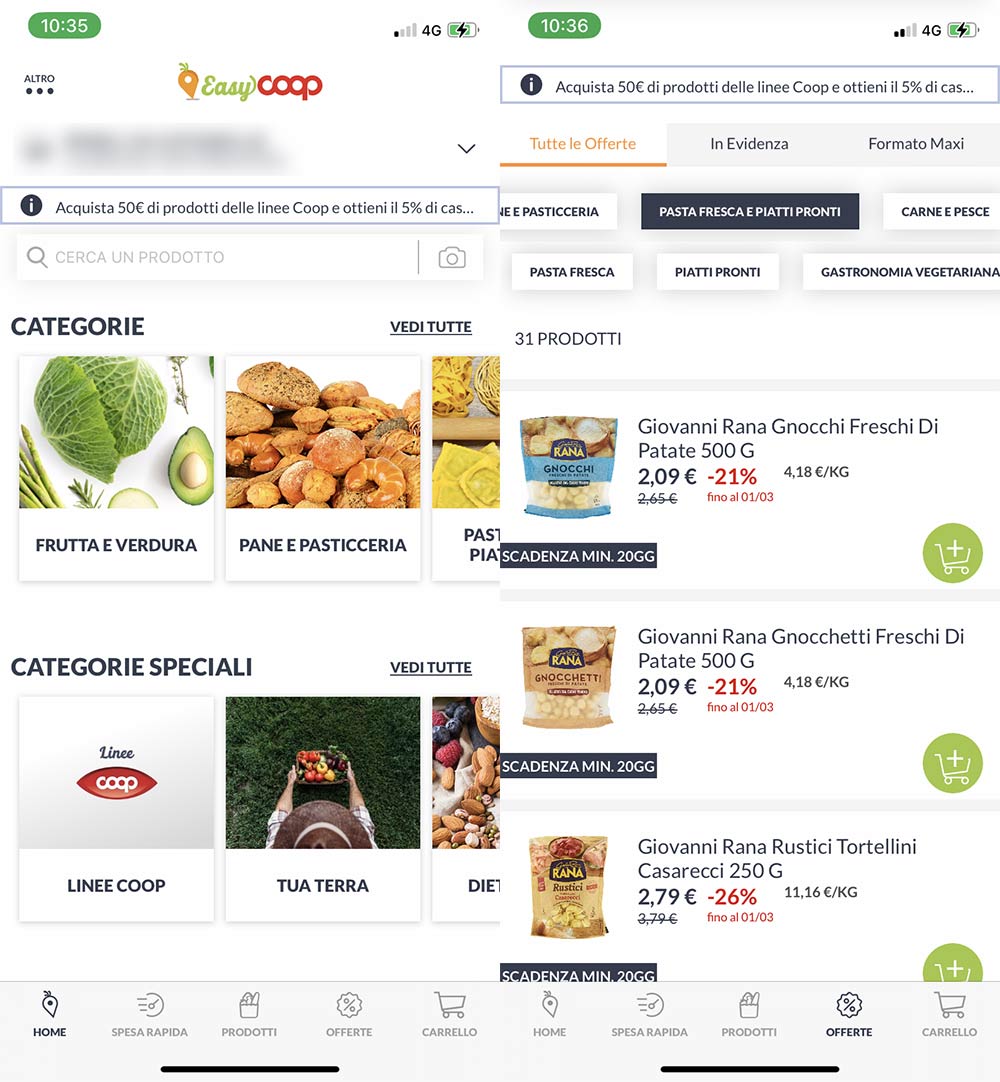 EasyCoop, la spesa online dei prodotti Coop