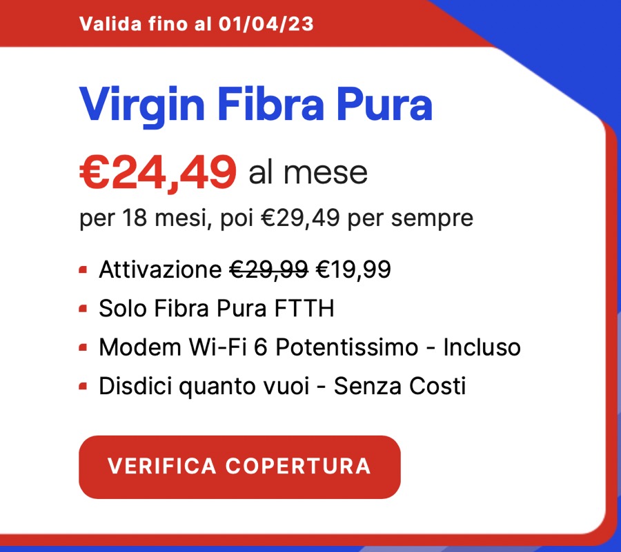 Virgin Fibra: tecnologia FTTH Open Fiber e router WiFi 6 - iPhone Italia