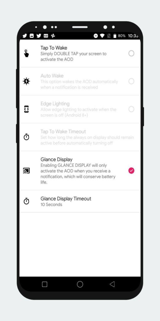 Always On Display su tutti gli smartphone Android