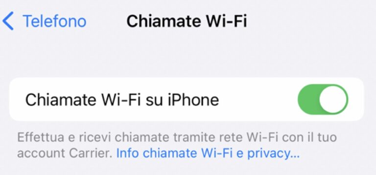 Chiamate WiFi: usare iPhone per telefonare senza copertura cellulare