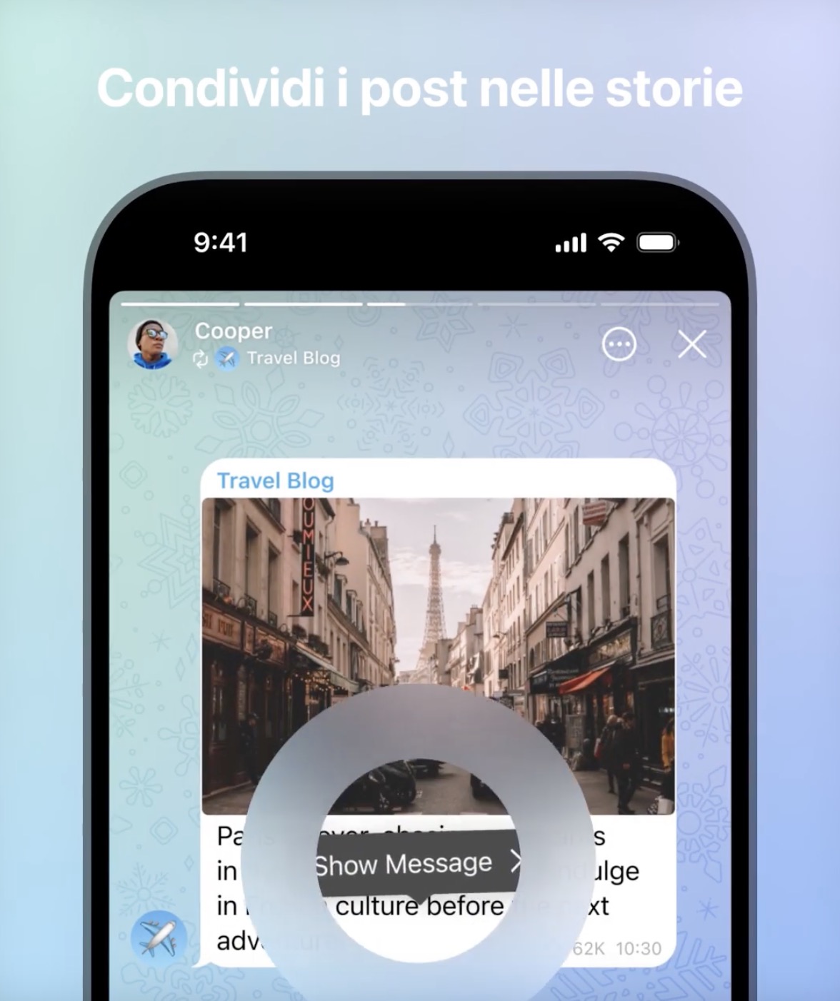 Telegram si aggiorna con aspetto dei canali, post nelle storie e altro