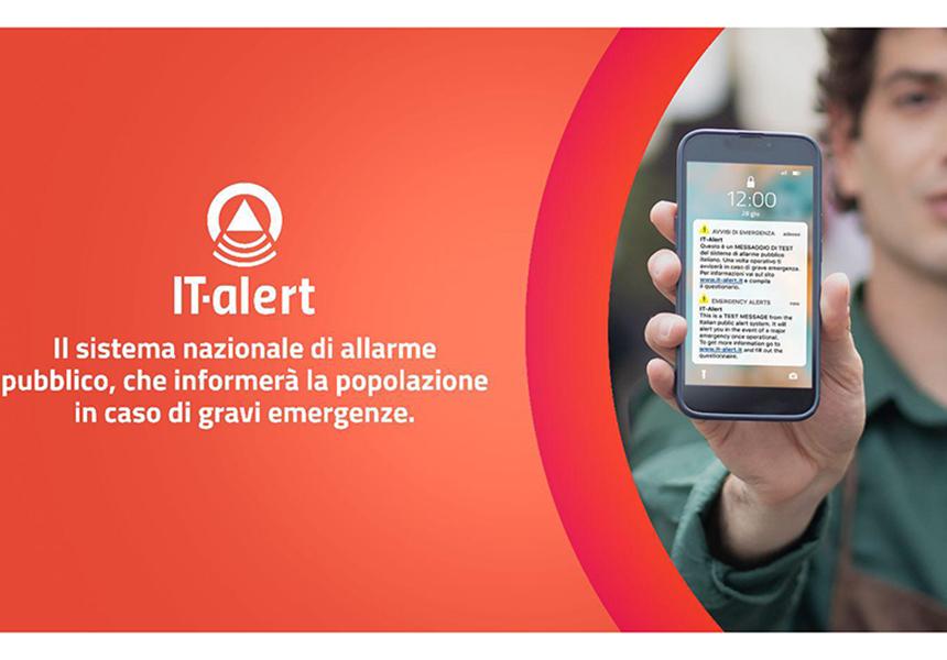 IT-alert è operativo da oggi in tutta Italia