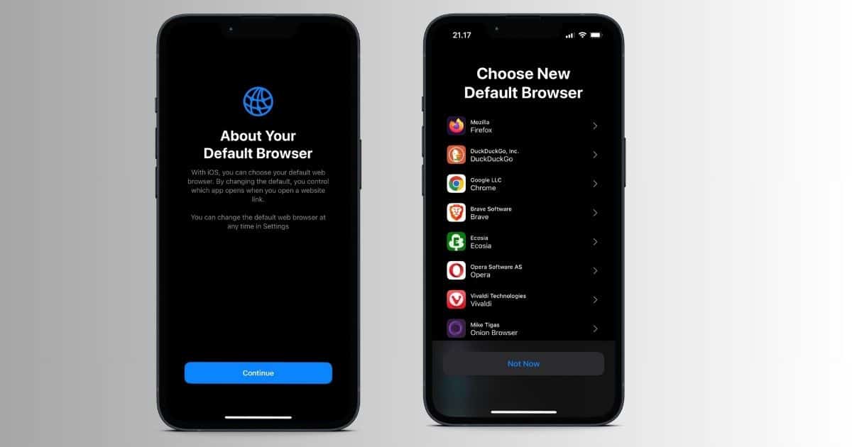Con iOS 17.4 è più semplice scegliere il browser predefinito