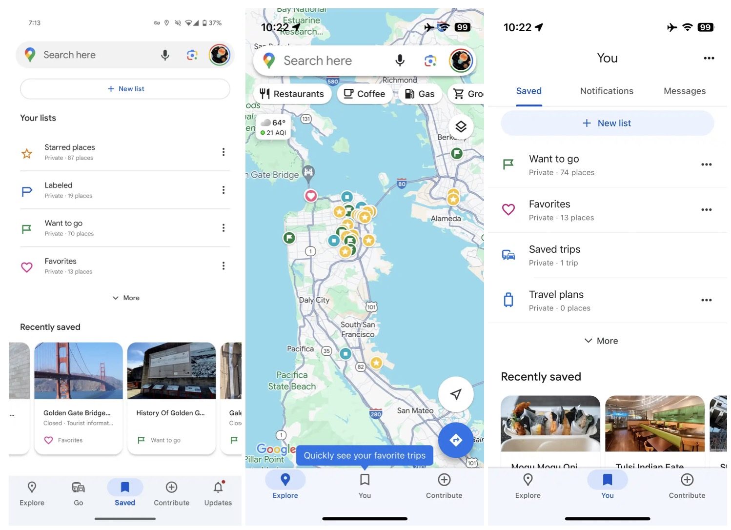 Nuovo design per la barra inferiore di Google Maps su iPhone