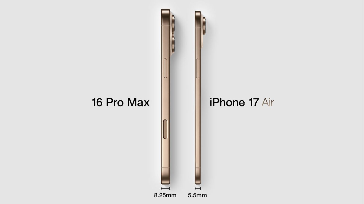 iPhone 17 Air e iPhone 17 Pro Max: dimensioni identiche, ma cambia lo spessore