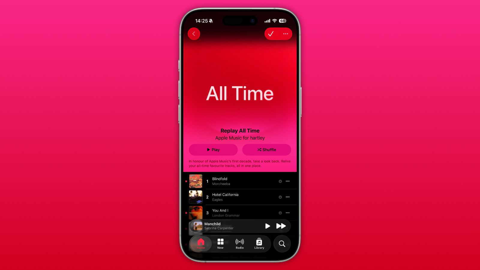 Apple Music festeggia 10 anni con una nuova playlist personalizzata