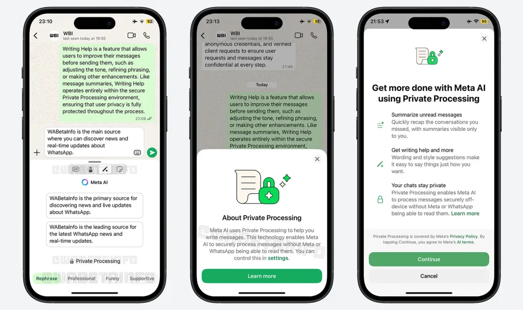 WhatsApp testa su iOS le risposte suggerite dall'IA